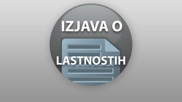 Izjave o lastnostih - Kograd IGEM